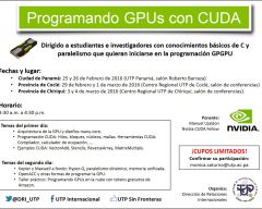 Curso Programando GPUs con CUDA | Universidad Tecnológica de Panamá
